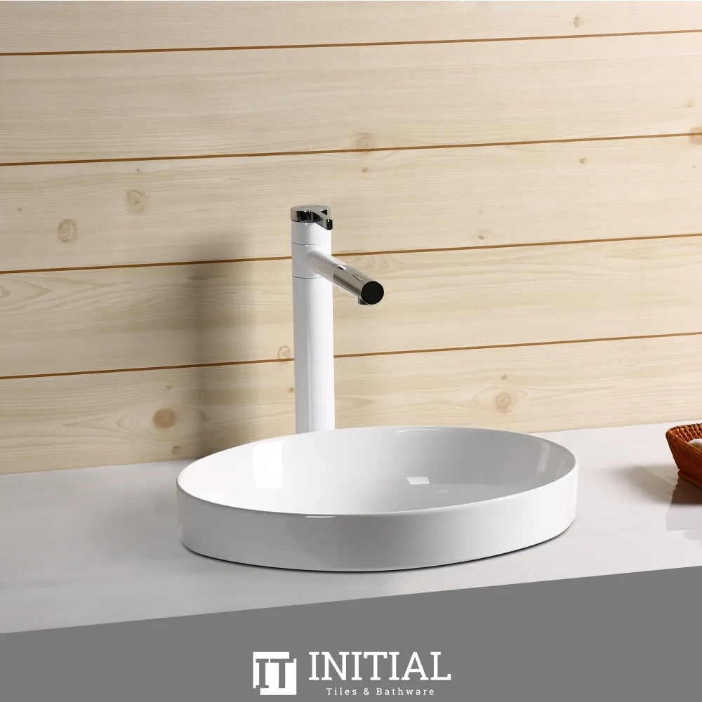 Gloss White Rectangle Ceramic Insert Basin | Initial Tiles & Bathware