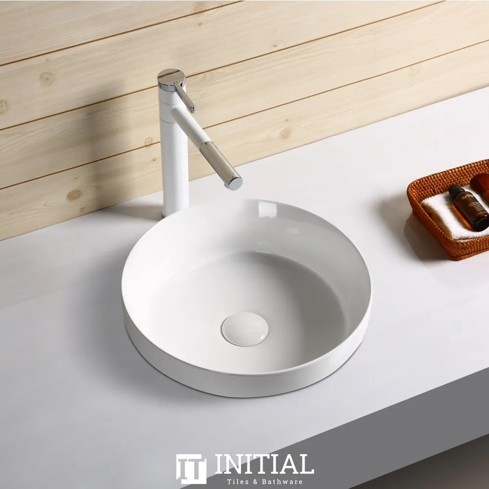 Gloss White Rectangle Ceramic Insert Basin | Initial Tiles & Bathware