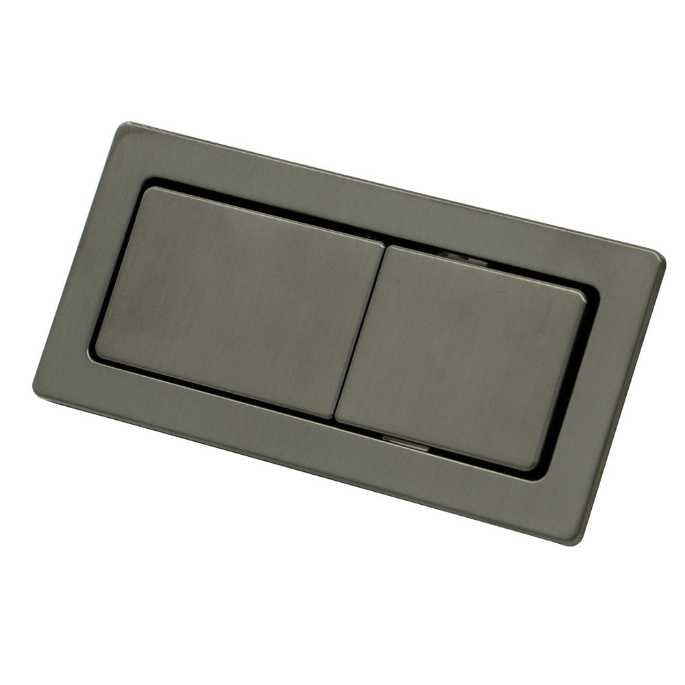 Fienza Rectangular Flush Buttons For Back To Wall Toilets, Gun Metal