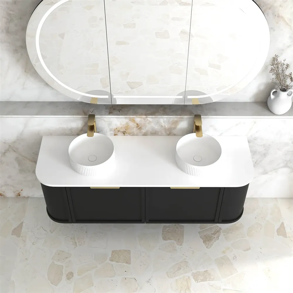 Otti Hampshire Wall Hung Curve Vanity with 2 Drawers and 2 Doors Matte