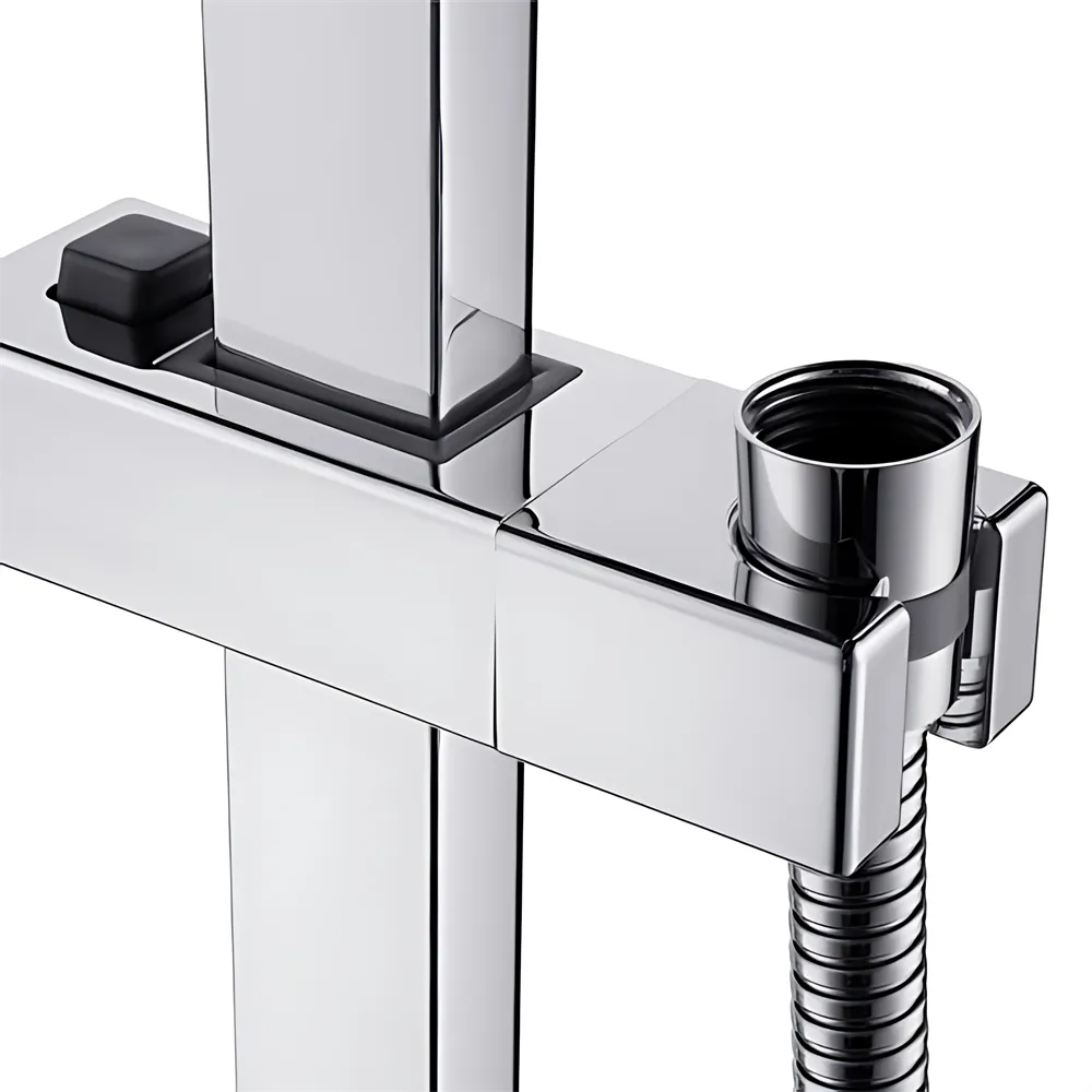 Square Top/Bottom Inlet Shower Combination Chrome