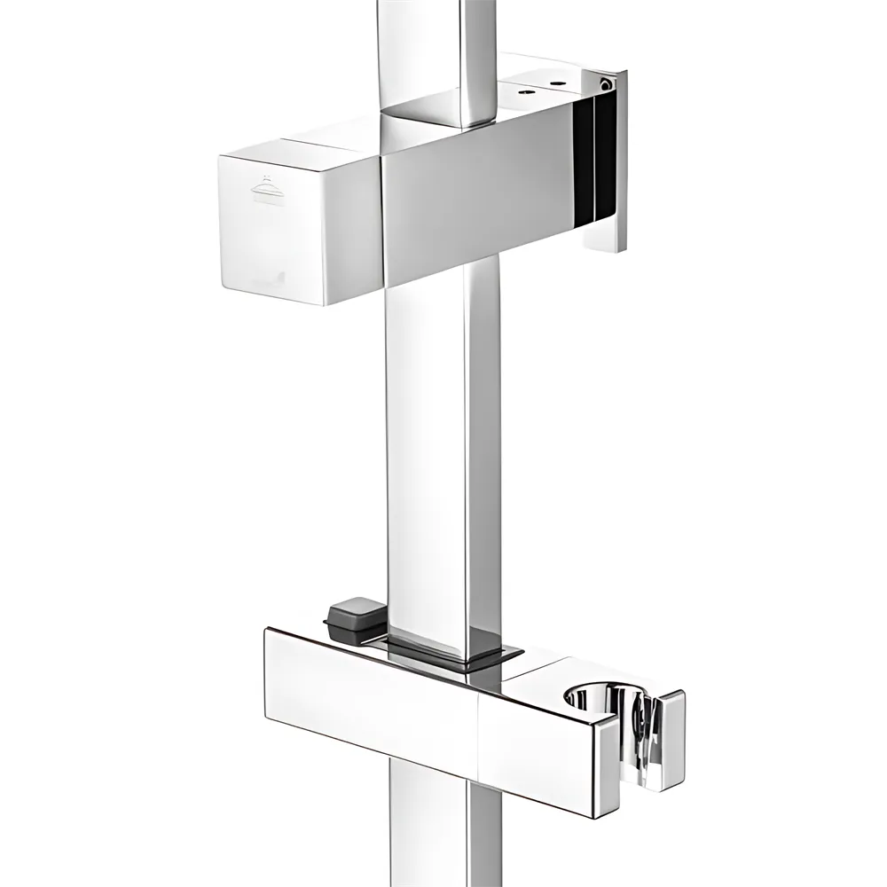 Square Top Water Inlet Shower Combination Chrome