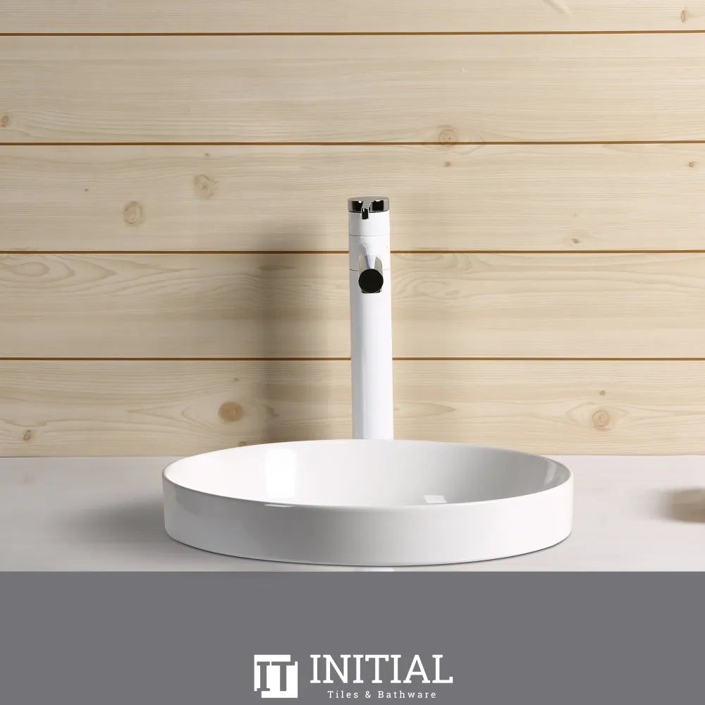 Gloss White Rectangle Ceramic Insert Basin | Initial Tiles & Bathware