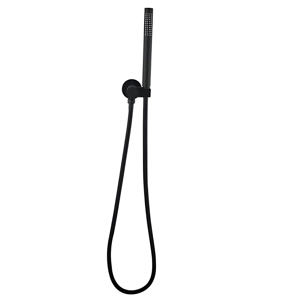 Round Hand Held Shower Set Matt Black