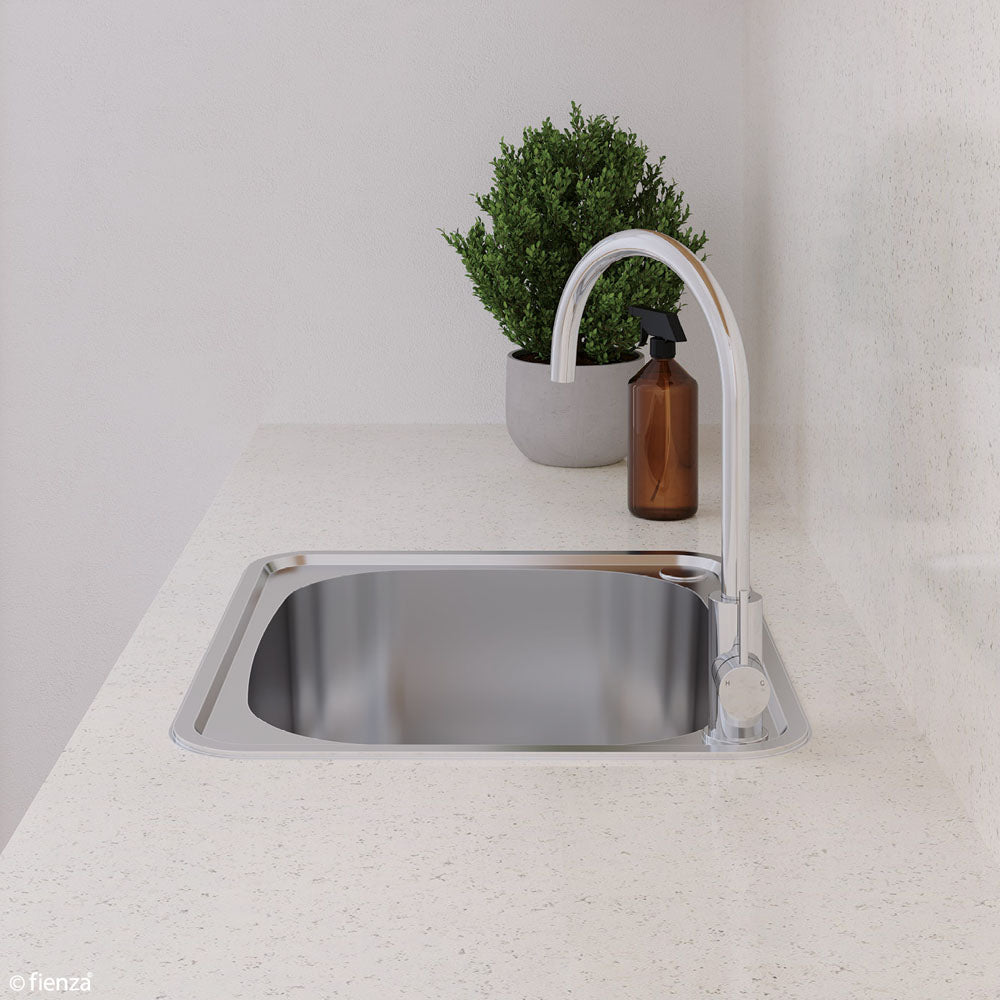 Fienza Tiva Stainless Steel Large Laundry Sink, 50L