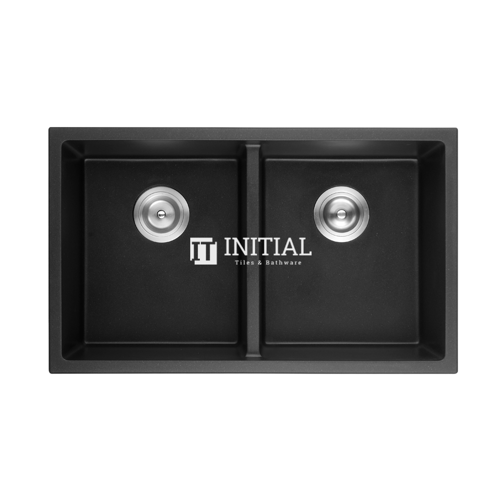 Granite Quartz Stone Top/Undermount Kitchen Sink Double Bowls 762x457x