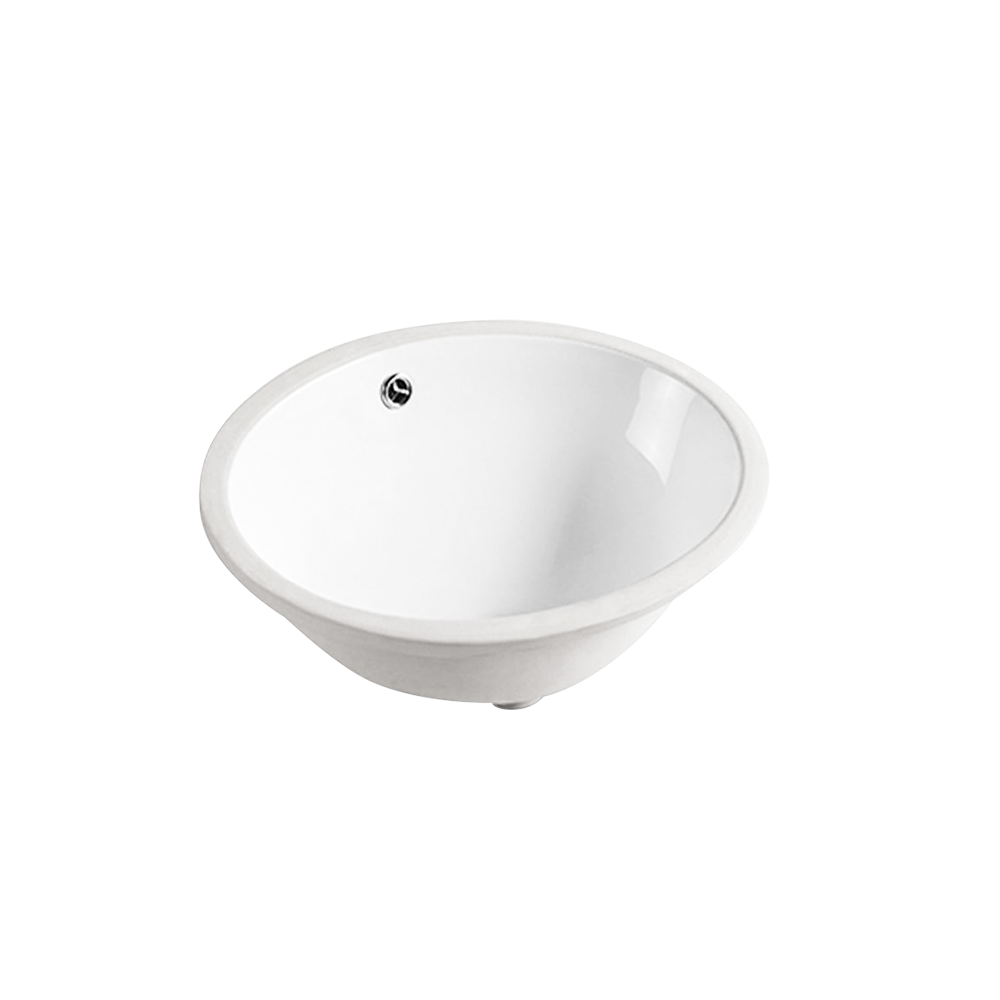 Gloss Round Undermount Basin White | Initial Tiles & Bathware