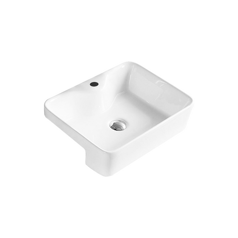 Fienza Petra Gloss White Mini Semi Recessed Basin