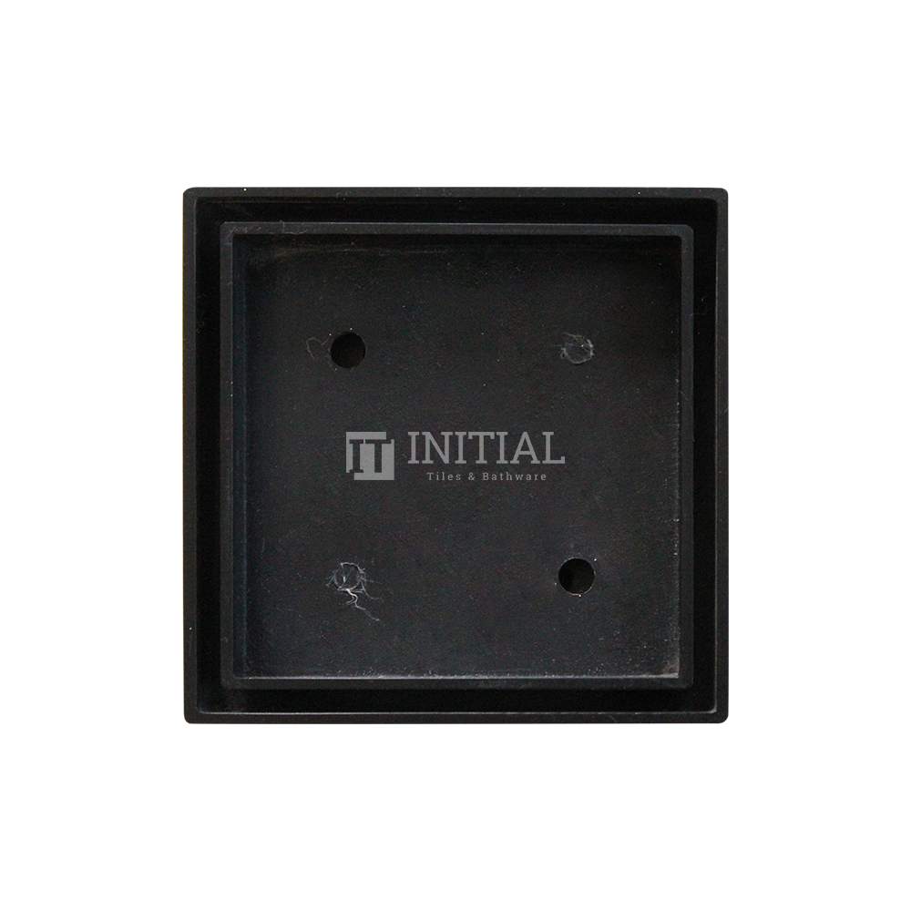 Bathroom Smart Square Tile Insert Floor Waste Matt Black