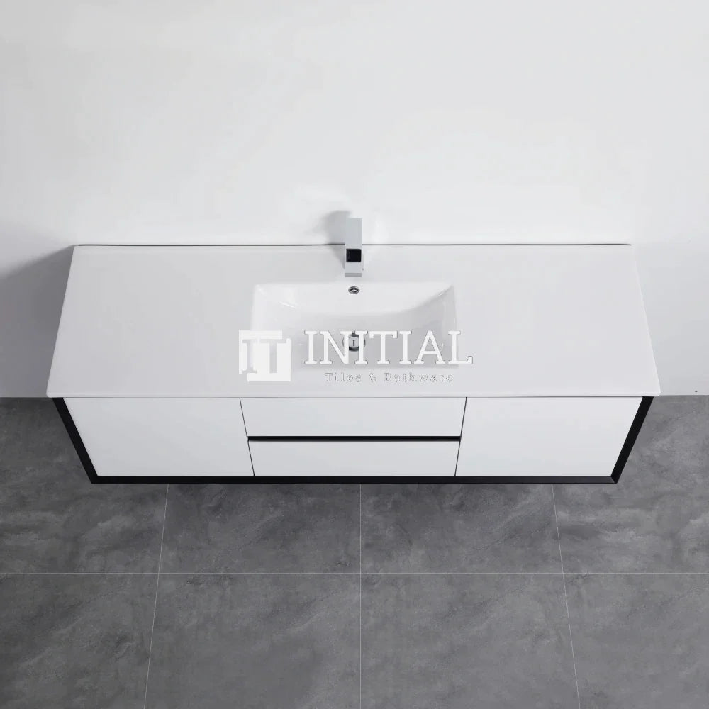 Petra 1500 PVC Wall Hung Vanity, 2 Solid Doors, 2 Drawers